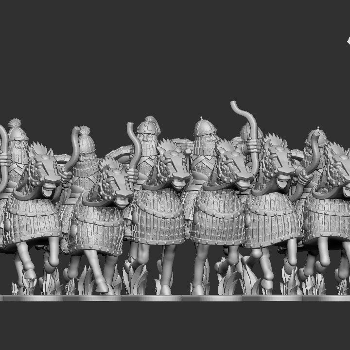 3D Printable 10mm Jurchen-Jin Armoured Bow Armoured Horse by Ten ...