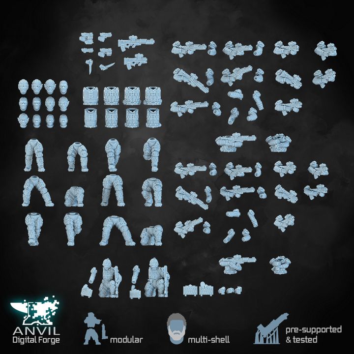 3D Printable Spectre Operatives - Unity Council (Afterlife) - Modular ...