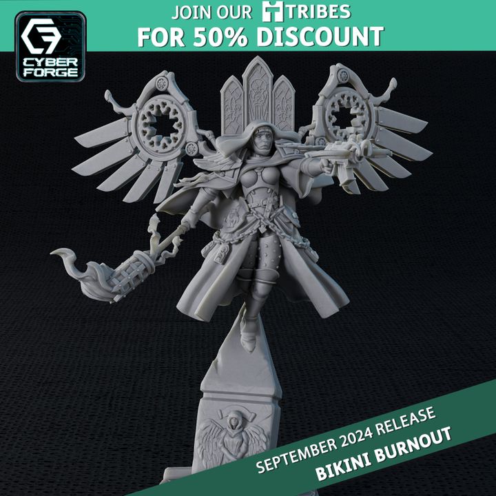 3D Printable Mother Superior with Jump Pack (option) Cyber Forge by ...