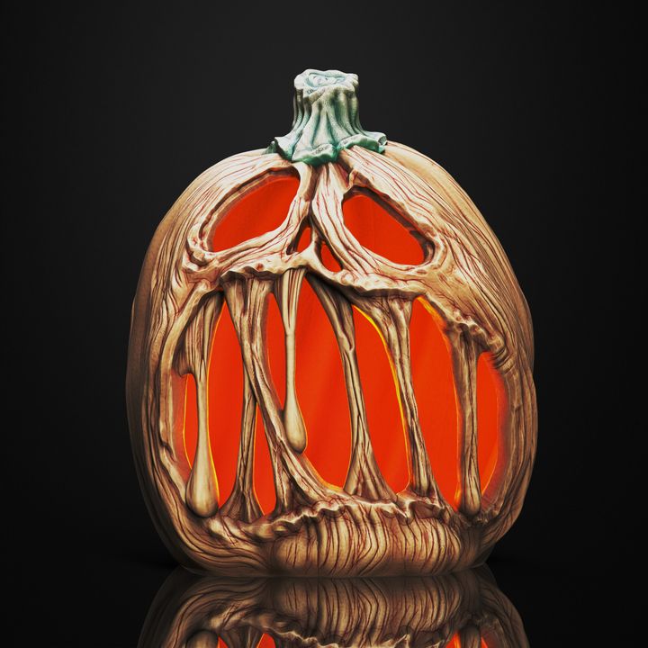 3D Printable Screaming Pumpkin (Pre-Supported) by Fotis Mint Studios