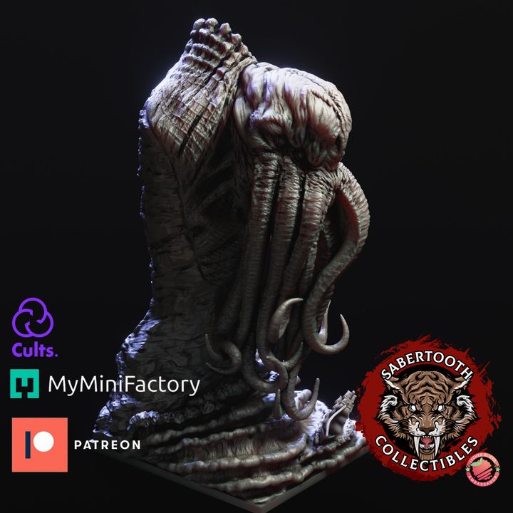 3D Printable Cthulhu Bust by SabertoothCollectibles