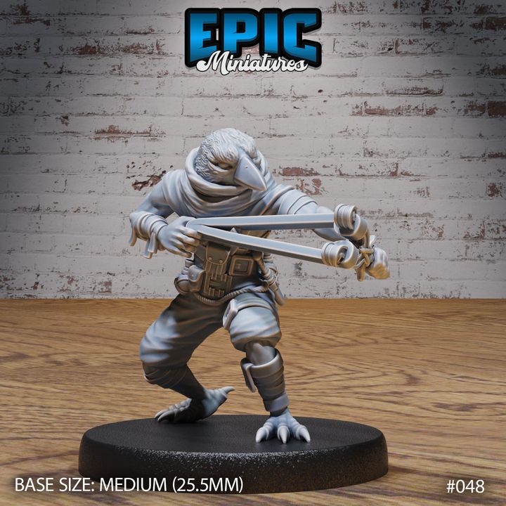 3D Printable Kenku Bird Tribe Set B / Avian Humanoid / Crow Folk ...