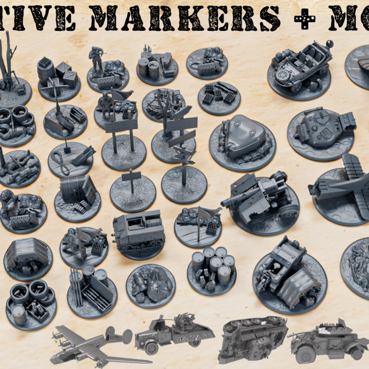 3D Printable STL PACK - Objective markers 40mm + 60mm and other Bolt ...