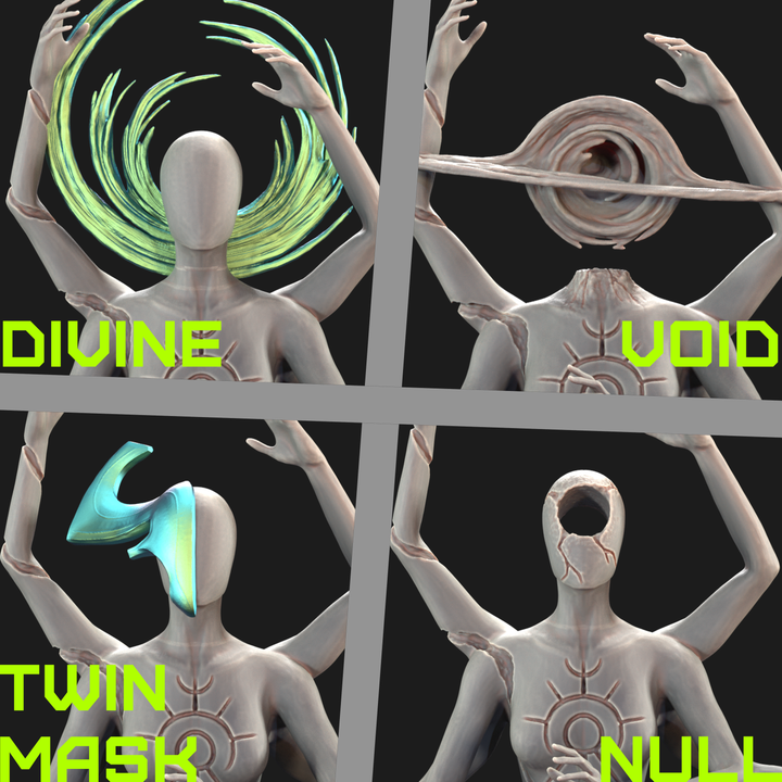 3D Printable Outsider Goddess Shard by Olya Strashevych