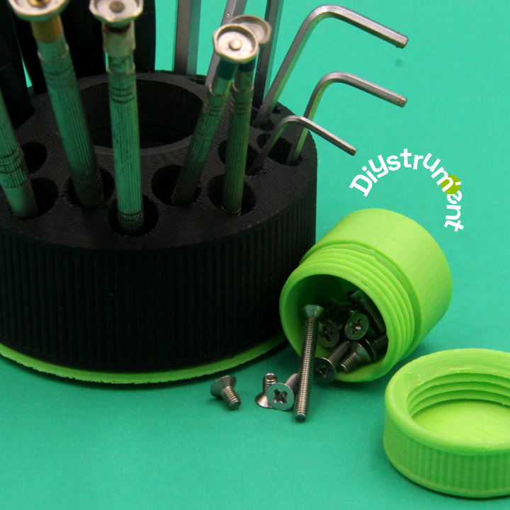3D Printable Rotating Screwdriver Stand by diystrument