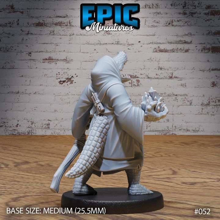 3D Printable Alligator Folk Wizard / Humanoid Crocodile Warrior / Croc ...