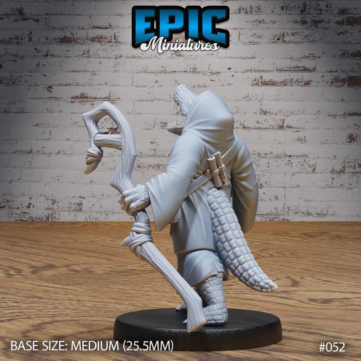 3D Printable Alligator Folk Wizard / Humanoid Crocodile Warrior / Croc ...
