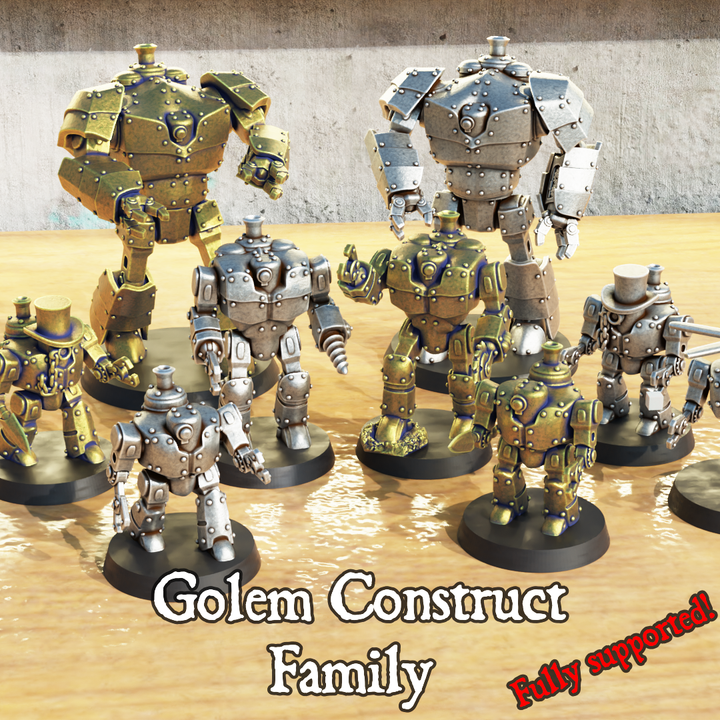 3D Printable Golem Construct Family by tinnut