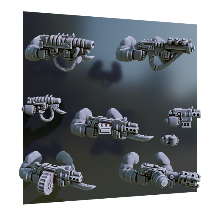 3D Printable Chaotic Evil Space Babarians by tinnut