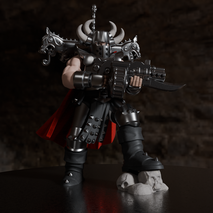 3D Printable Chaotic Evil Space Babarians by tinnut