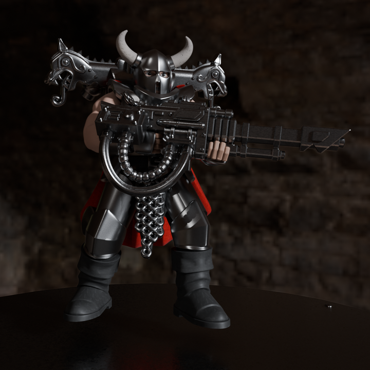 3D Printable Chaotic Evil Space Babarians by tinnut