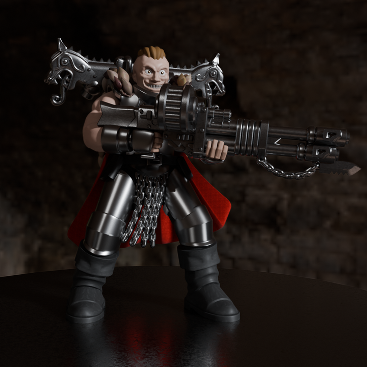 3D Printable Chaotic Evil Space Babarians by tinnut