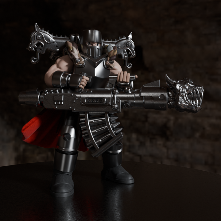 3D Printable Chaotic Evil Space Babarians by tinnut