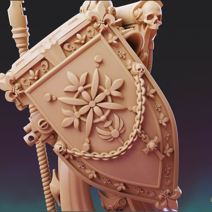 3D Printable Divine Order - Shieldmaiden Pose 2 by PSMiniatures