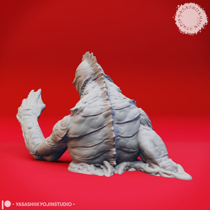 3D Printable Gill-man - Emerging - Tabletop Miniature (Pre-Supported ...