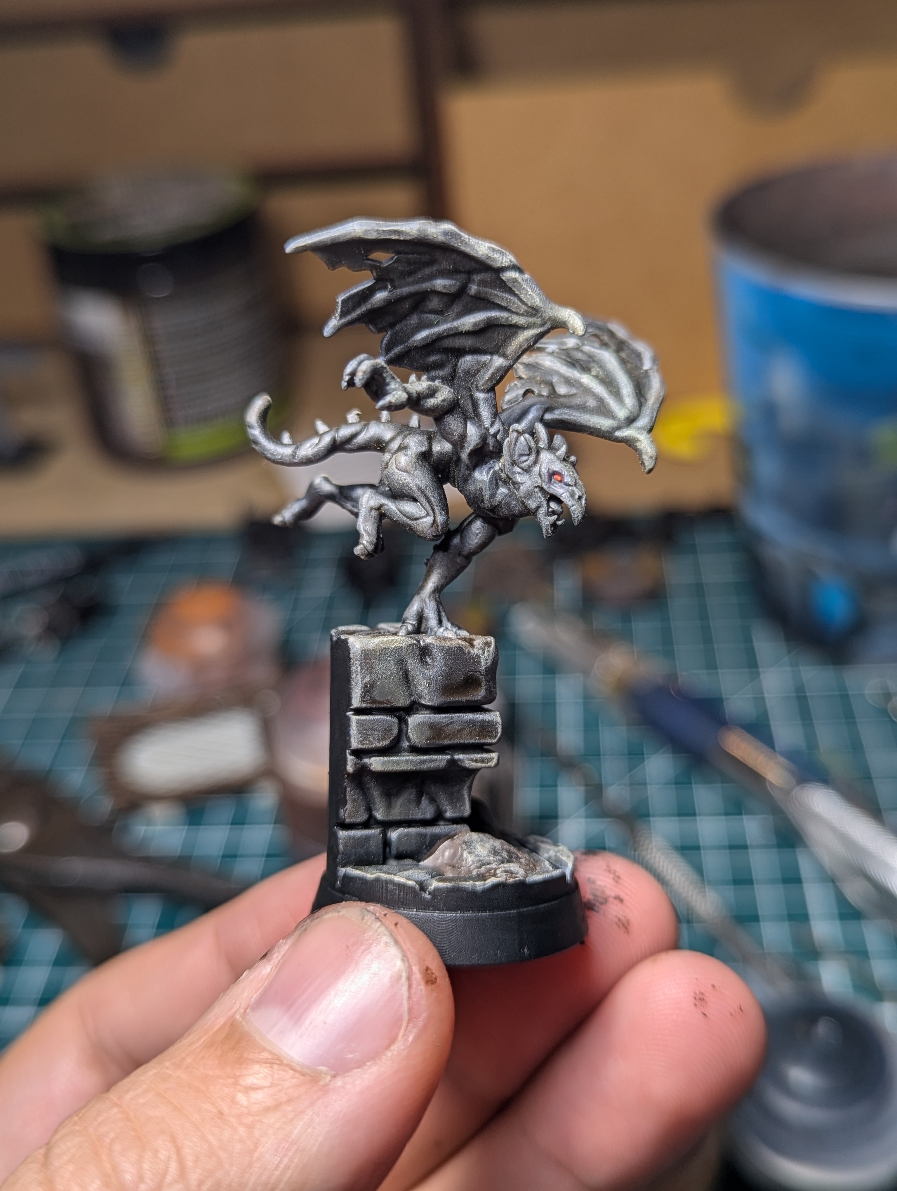 3D Printable Gargoyle - The Threat of the Dungeon (FREE) by Threat Factory