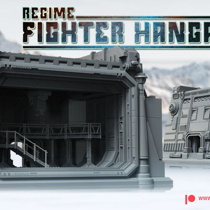 3D Printable Regime Fighter Hangar by War Bear 3D Studios