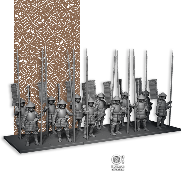 3D Printable Ashigaru Kickstarter Add-on Bundle by Hokusa 3D Designs