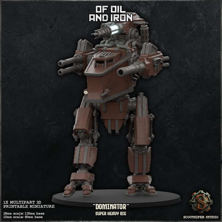 3D Printable "Dominator" Super Heavy Rig | DIeselpunk Mech by ...