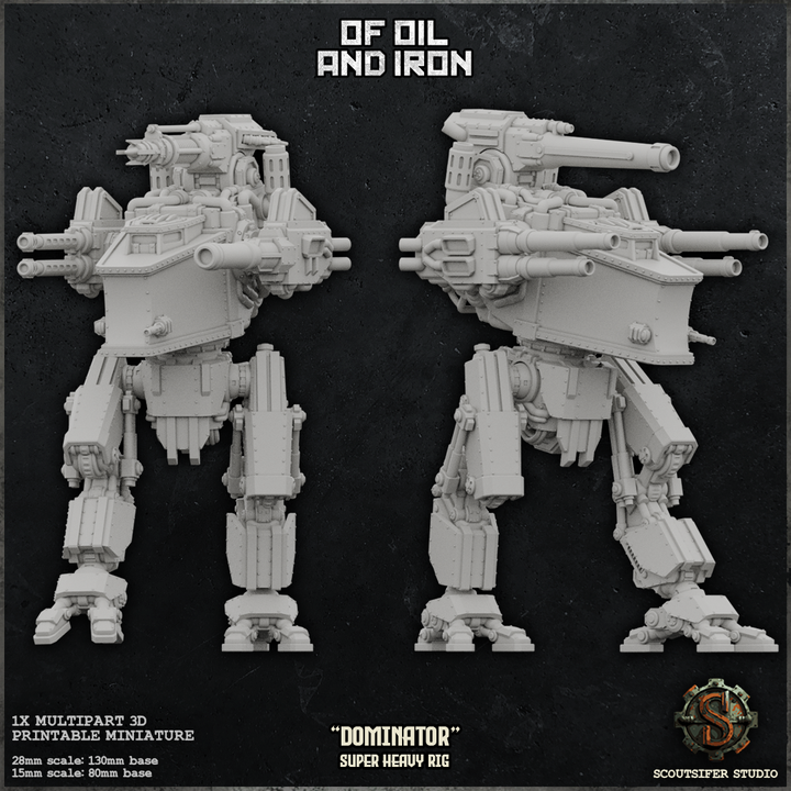 3D Printable "Dominator" Super Heavy Rig | DIeselpunk Mech by ...