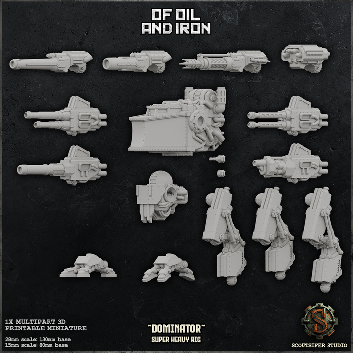 3D Printable "Dominator" Super Heavy Rig | DIeselpunk Mech by ...