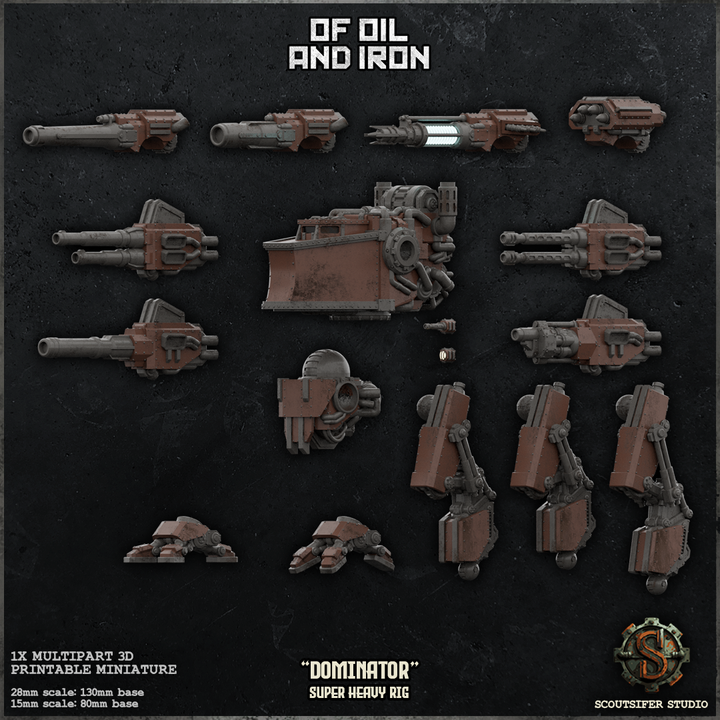 3D Printable "Dominator" Super Heavy Rig | DIeselpunk Mech by ...