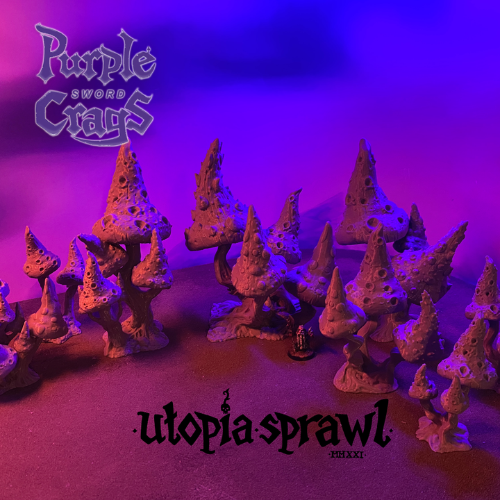 3D Printable Mushroom Forest - Pop Caps by Utopia Sprawl