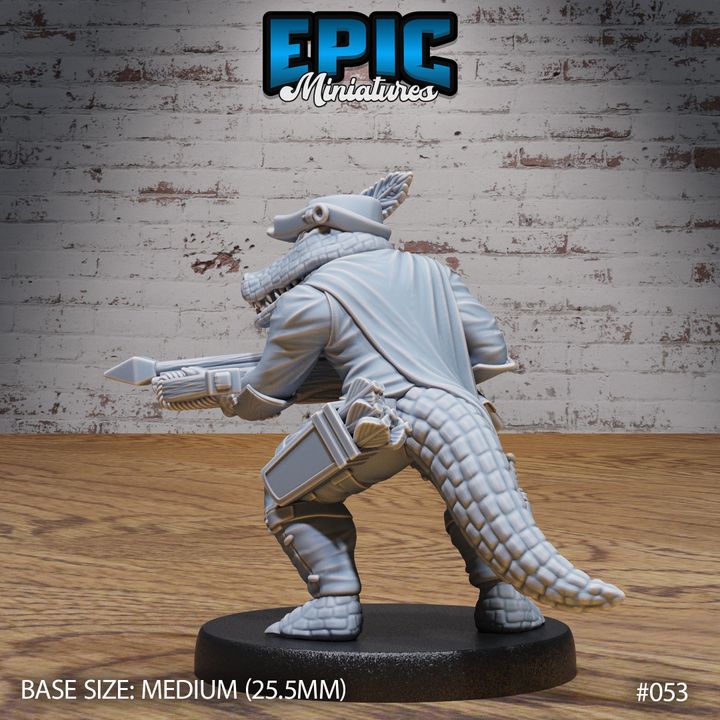 3D Printable Alligator Folk Set / Humanoid Crocodile Warrior / Croc ...