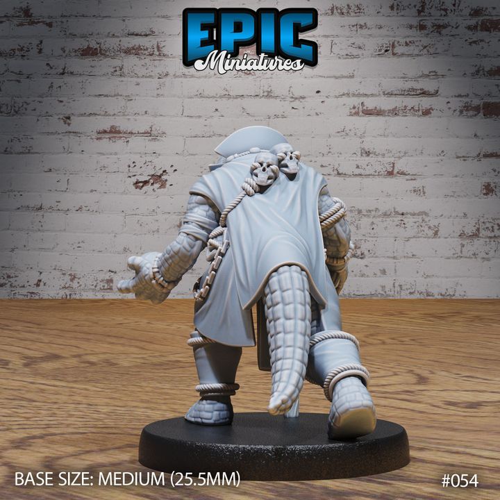 3D Printable Alligator Folk Necromancer / Humanoid Crocodile Warrior ...