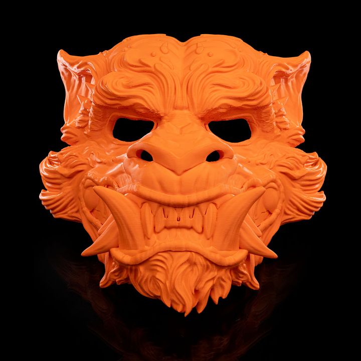 3D Printable Tora Mask by Stlflix