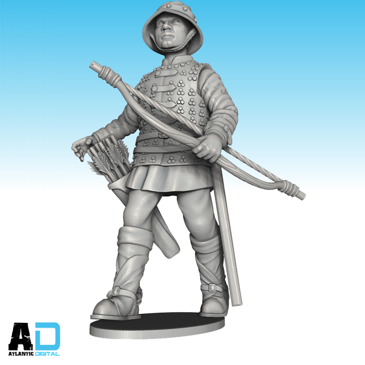 3D Printable Dismounted Archers 1470 by Wargames Atlantic