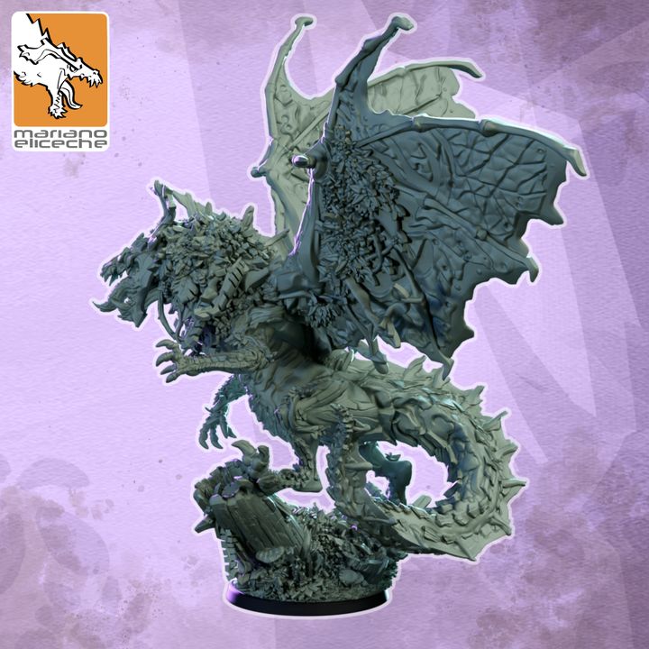 3D Printable SKONGUR, The Green Dragon 160mm DnD 5E by MEniatures