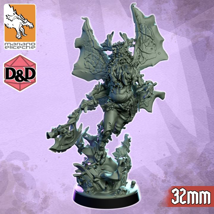 3D Printable The Forest Demon 32mm DnD 5E by MEniatures