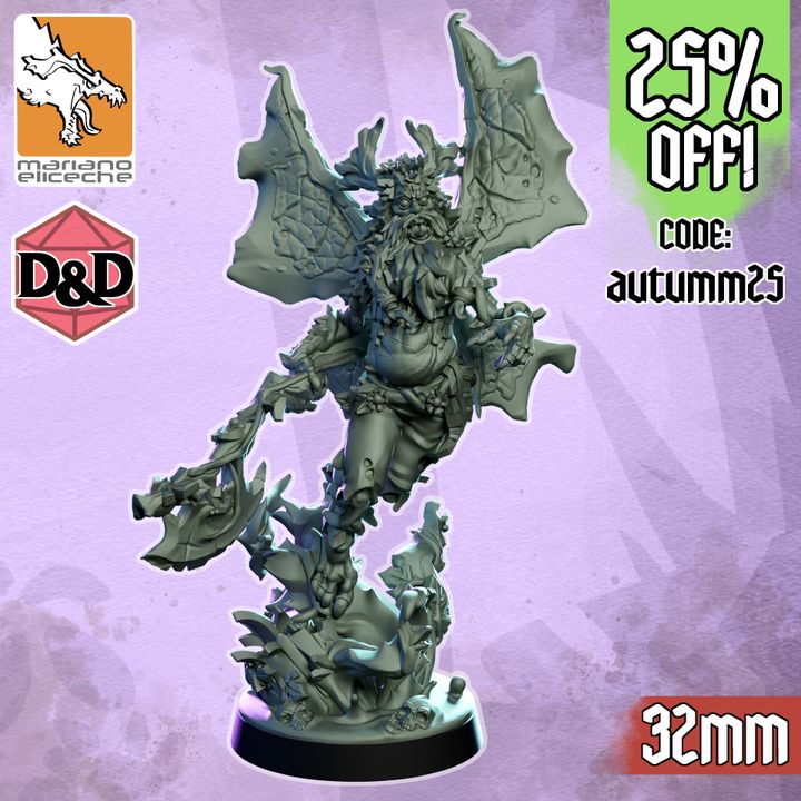 Descargar The Forest Demon 32mm DnD 5E de Mariano Eliceche Miniatures