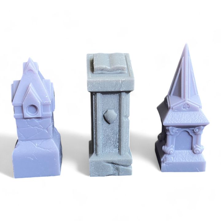 3D Printable Cemetery plinths by Tiny Furniture