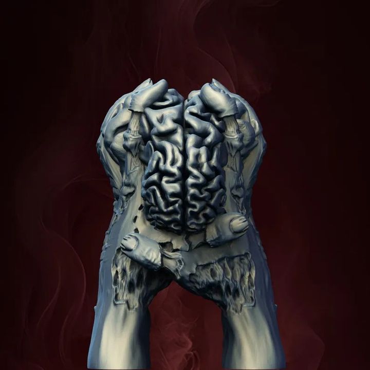 3D Printable Horror Halloween Synapse Squeeze Candle Holder 3D Printer ...