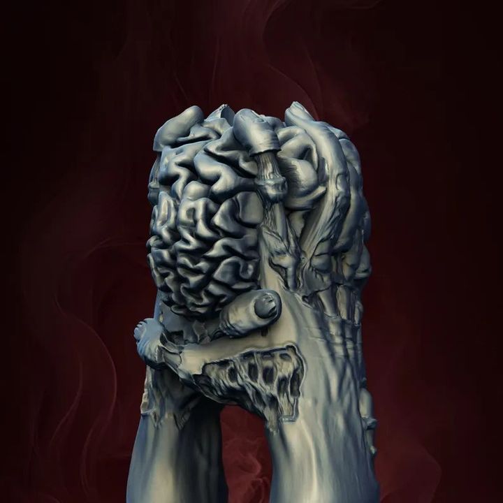 3D Printable Horror Halloween Synapse Squeeze Candle Holder 3D Printer ...