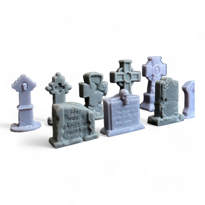 3D Printable Tombstones by Tiny Furniture