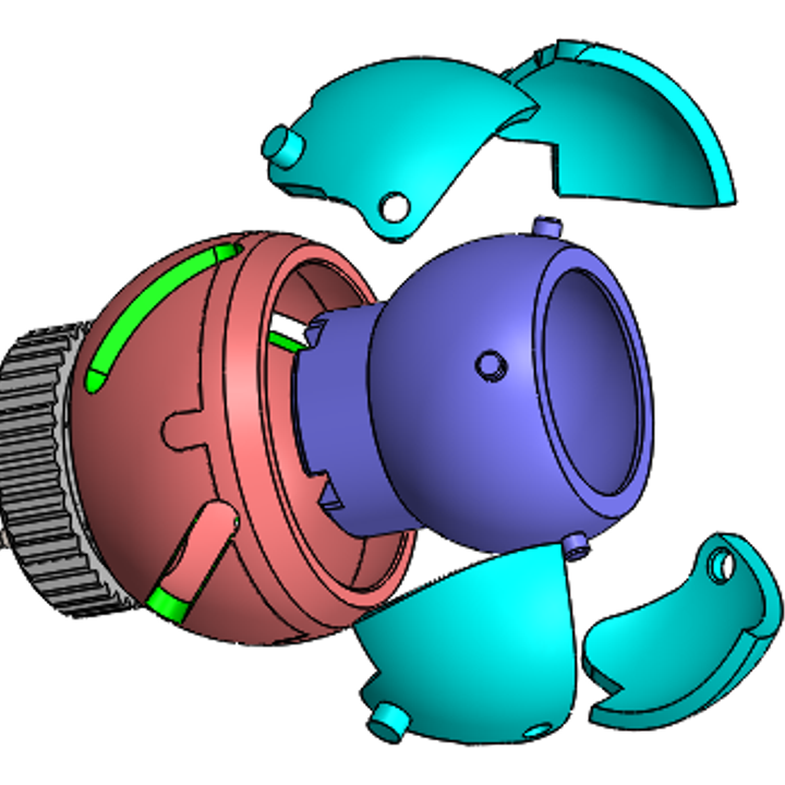 3D Printable D25B4V01 Iris ball shutter mechanism 3d print by yc Pan