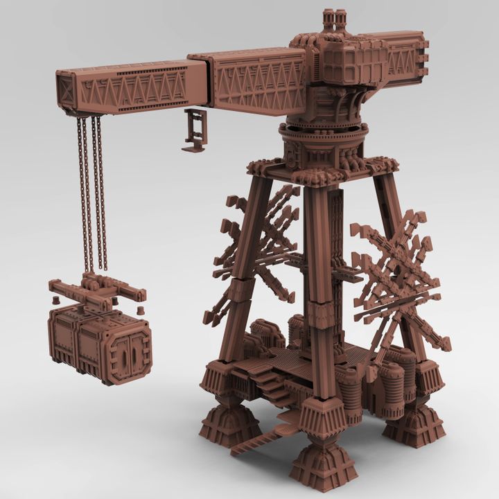 3D Printable Dockyard Crane by Tesseract Tomb
