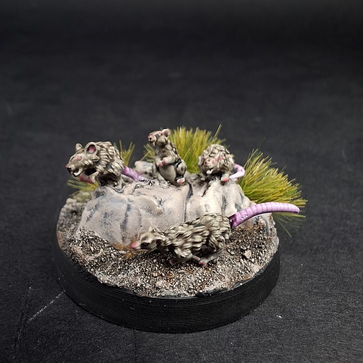 3D Printable Rats for Basing - Basing Bits by Voy Forges