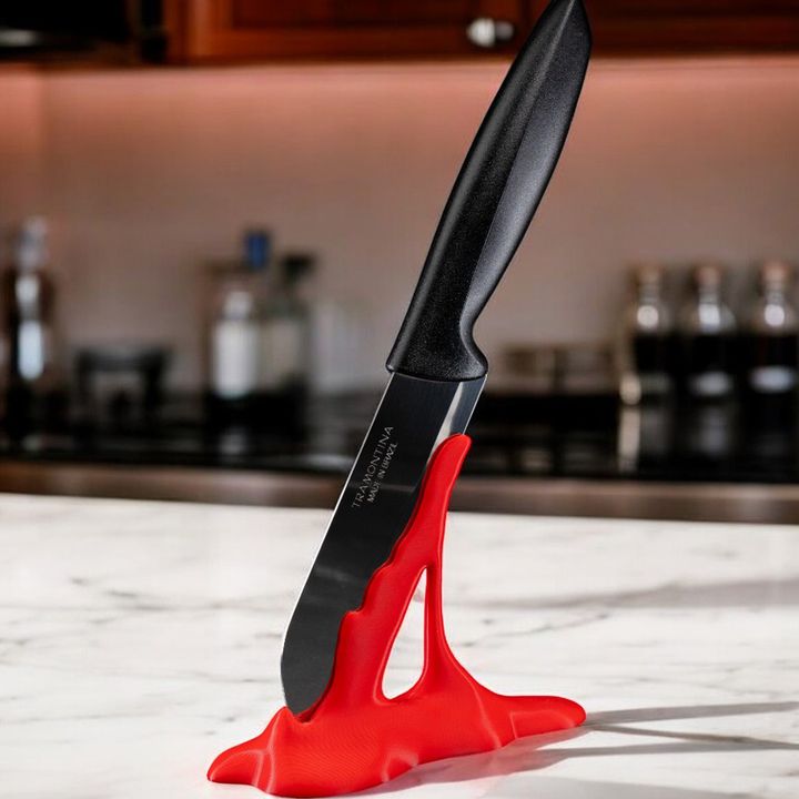3D Printable Bloody Sharp Knife Holder by Stlflix