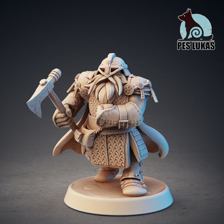 3D Printable Dwarf Fighter by Pes Lukas