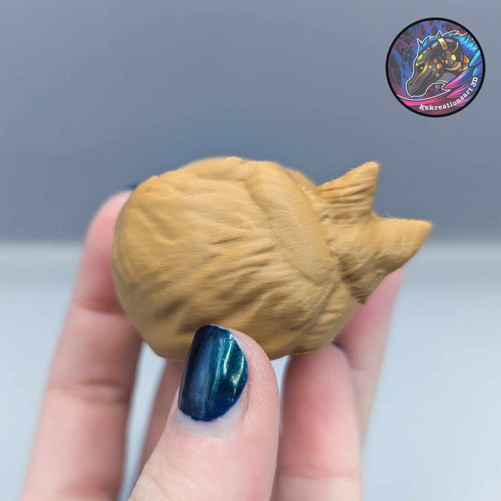 3D Printable Fox Ball Fidget Spinner Keychain by Kirsten M