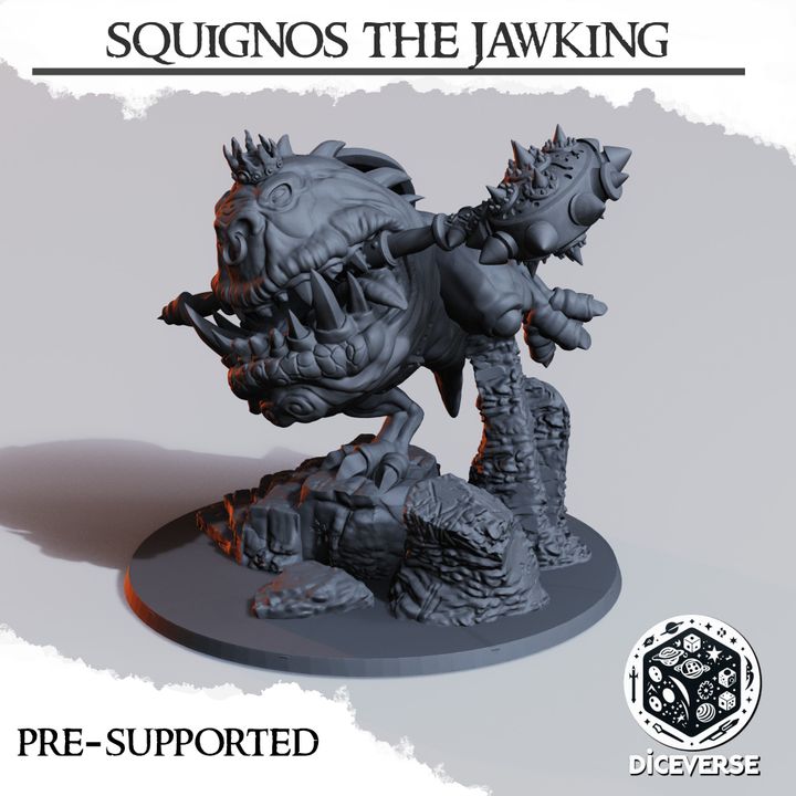 3D Printable Squignos the Jawking by Diceverse