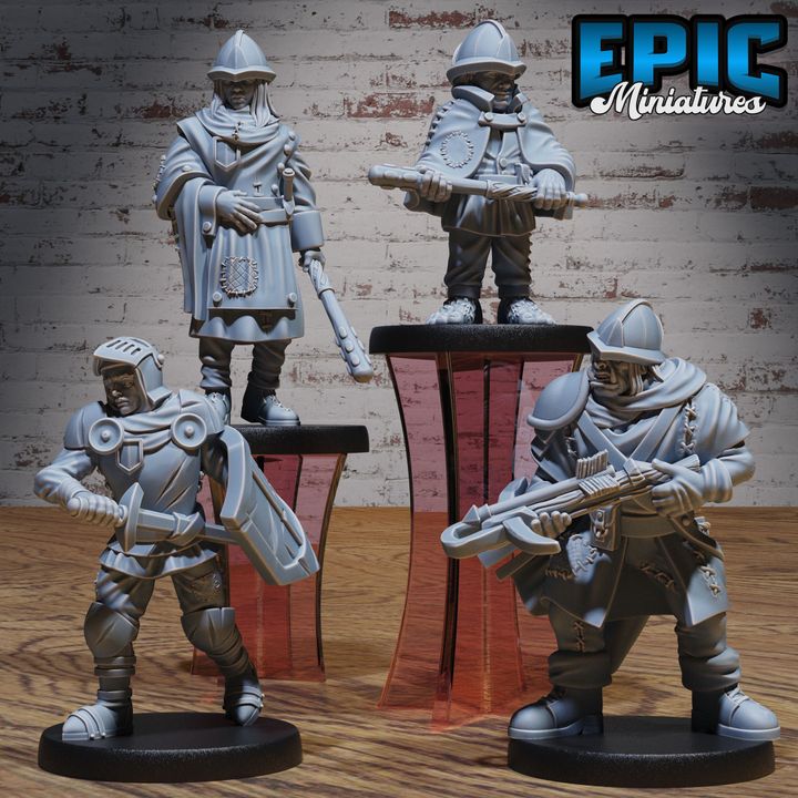 3D Printable City Guard Set / Humanoid Warrior Character / Male ...