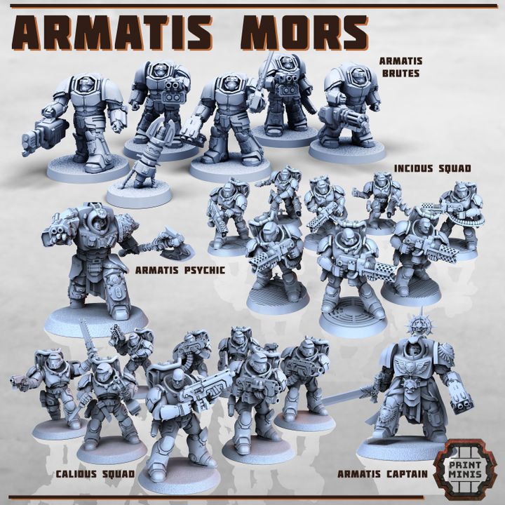 3D Printable Armatis Mors - Combat Unit by Print Minis