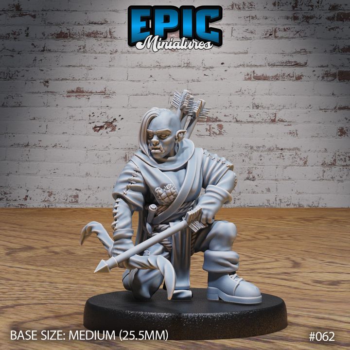 3D Printable City Guard Female Orc Archer / Green Skin Lord / Male ...