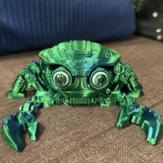 3D Printable Flexi Factory Cyber Crab (box) 3mf included! by Flexi Factory