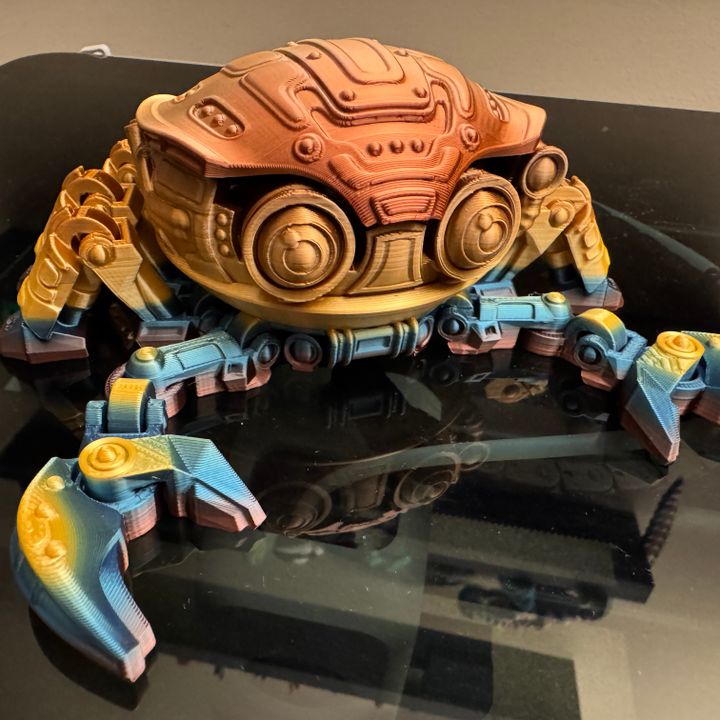 3D Print of Flexi Factory Cyber Crab (box) 3mf included! by penguinexdeus